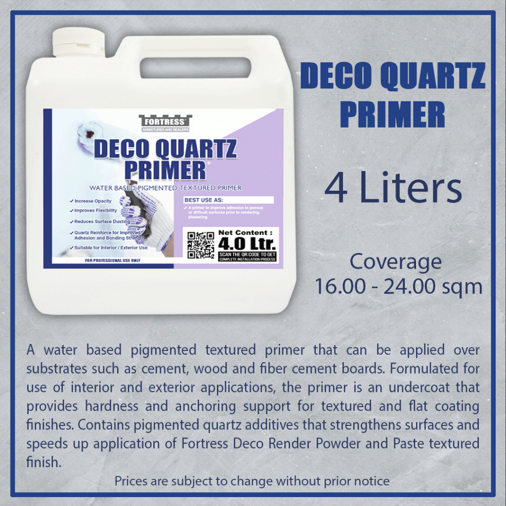 FORTRESS DECO QUARTZ PRIMER 4LIT / GAL - GT Stone Works Shop
