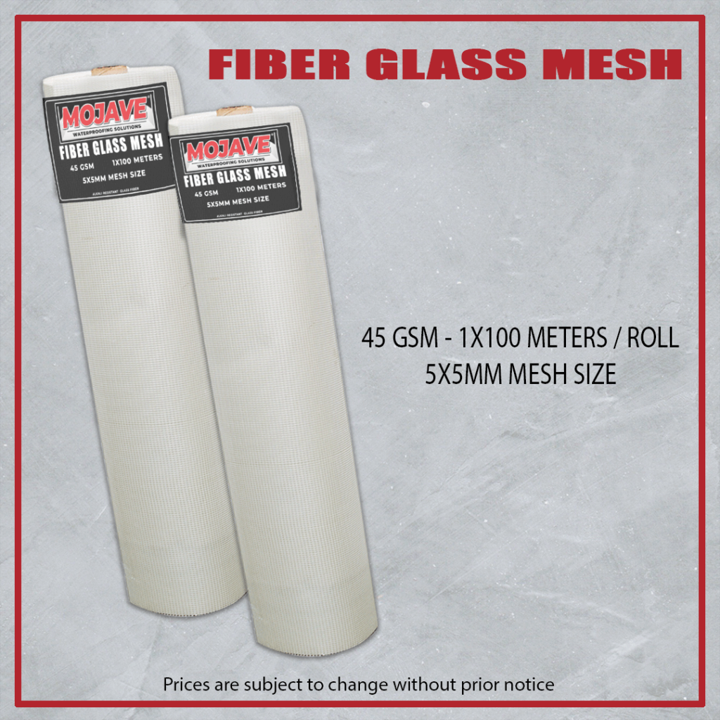 MOJAVE FIBERGLASS MESH 1X100M 4X4MM MESH 45GSM / ROLL - GT Stone Works Shop